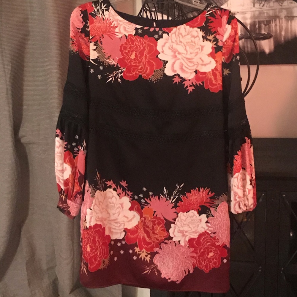 Multi - Colored Boho Sleeved Dress - Gem